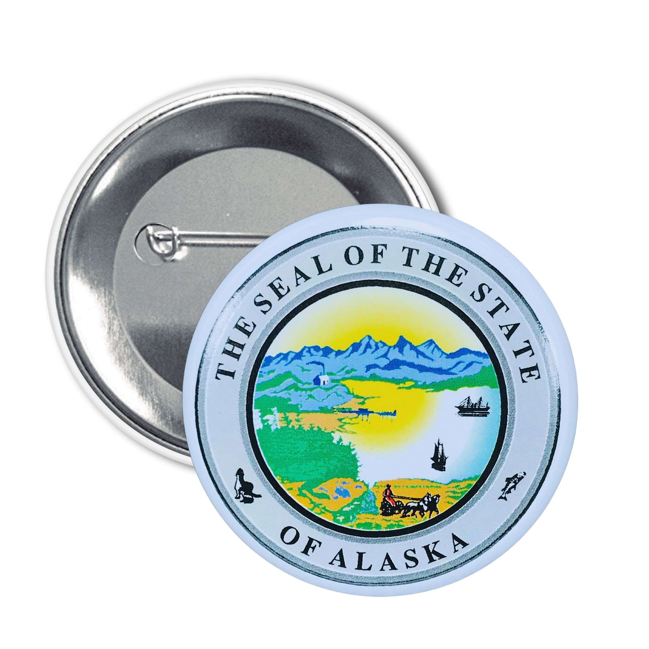 Round Badge - Alaska State Coat of Arms - USA– Astur Pins