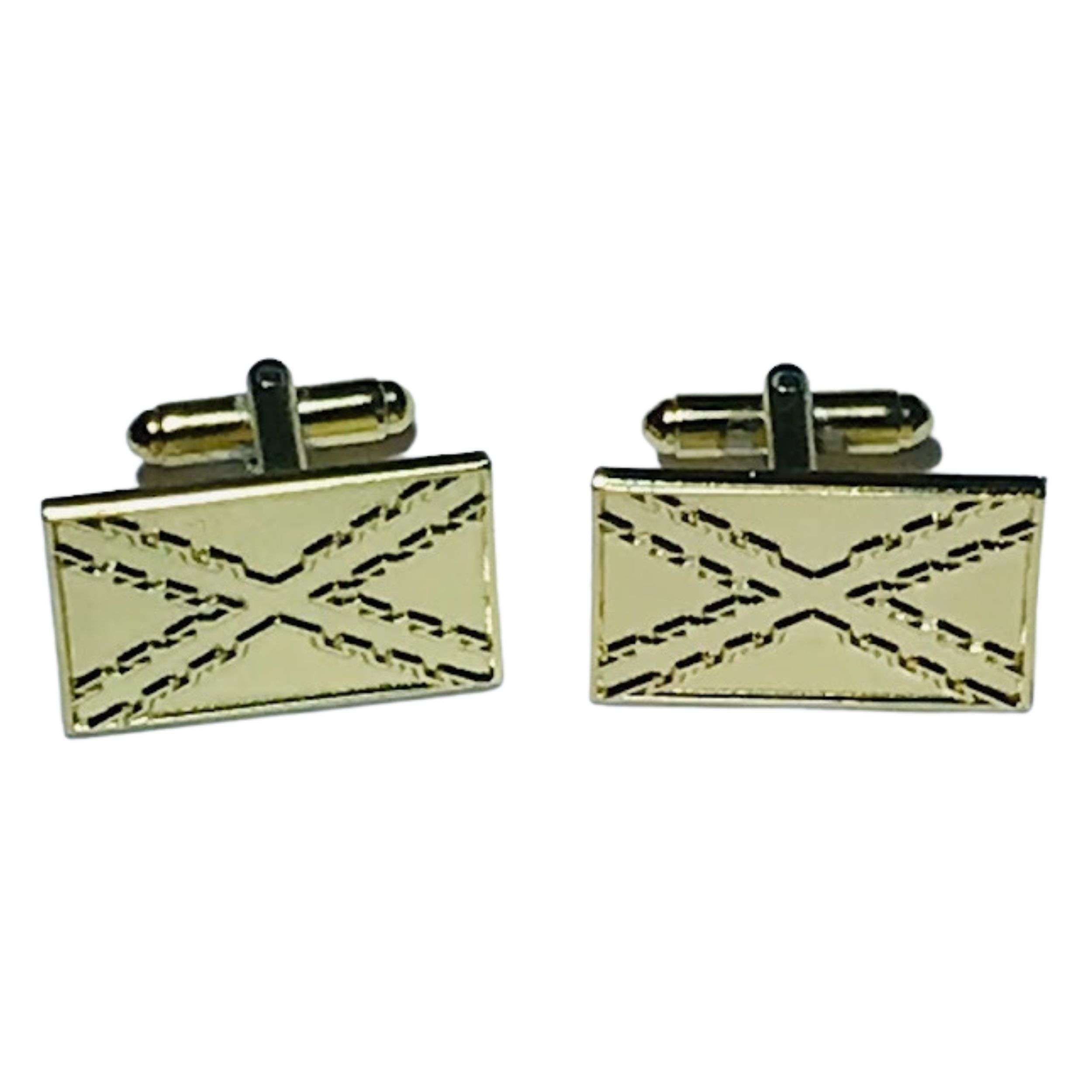 Gold Color Cufflinks - Flag of the Cross of the Spanish Empire of Burg ...