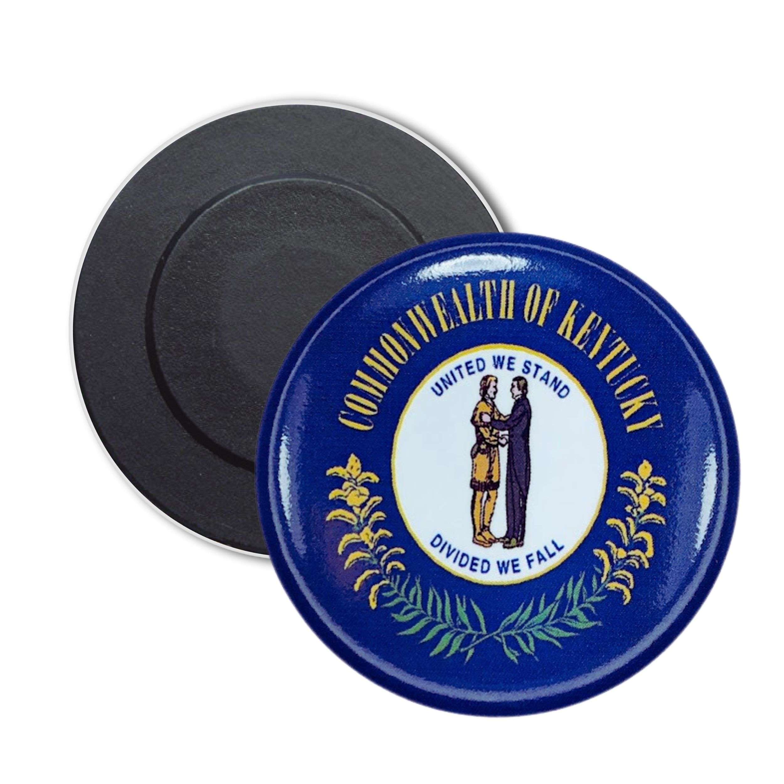 Round Magnet - Kentucky State Flag - USA– Astur Pins