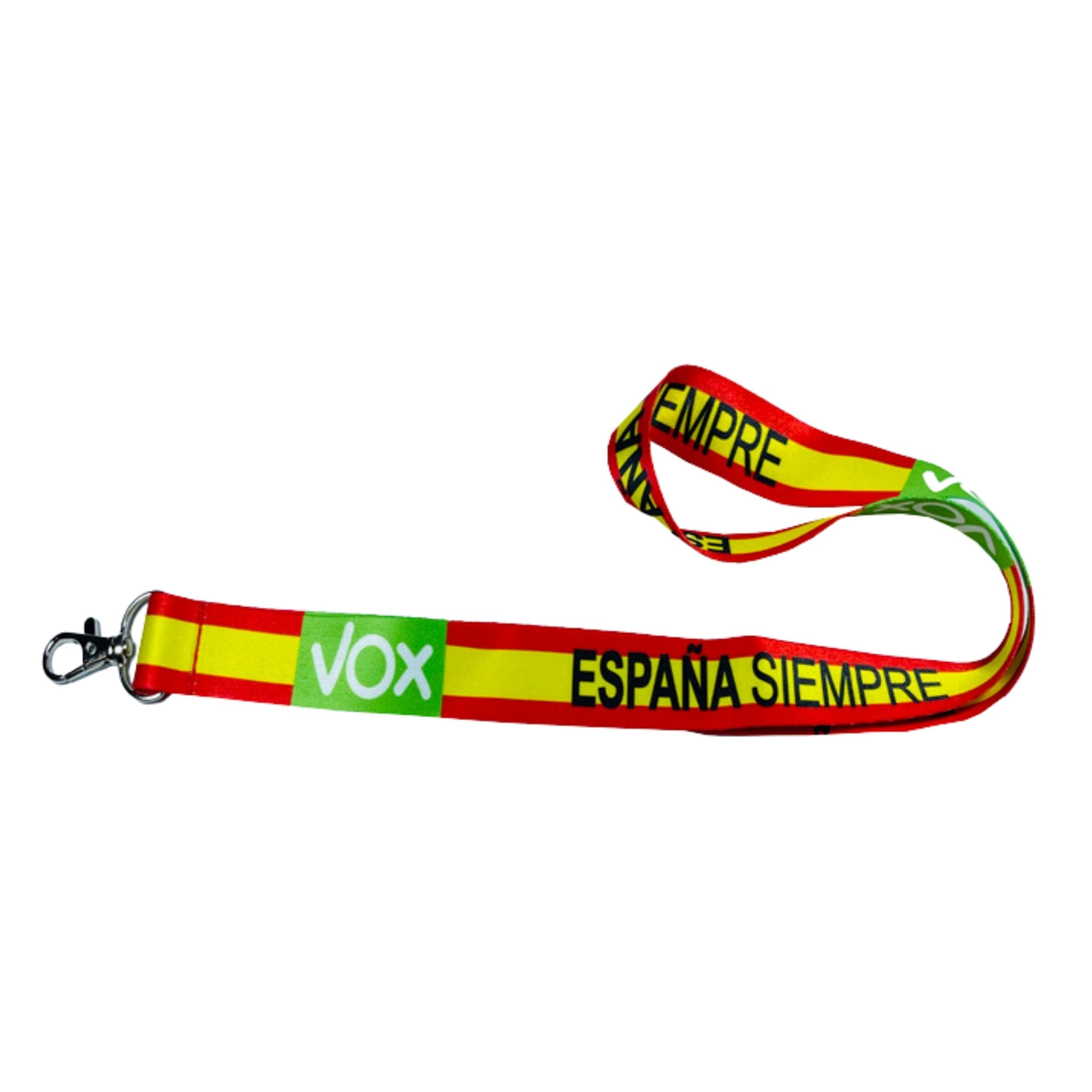 Lanyard – Neck Strap – Spain Always Vox Flag – L044– Astur Pins