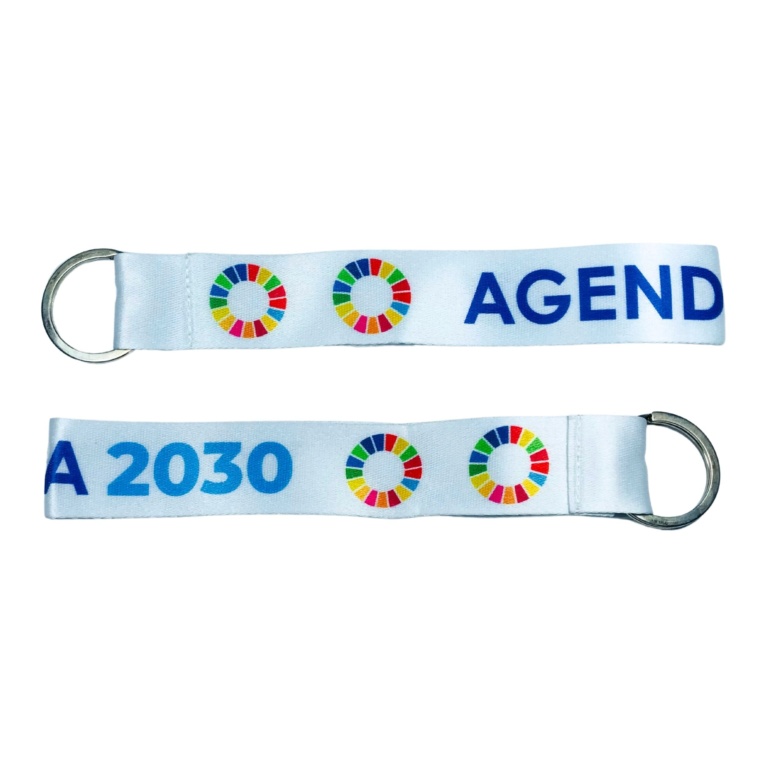 Llavero Tela - Ods desarrollo Sostenible Agenda 2030 - K011– Astur Pins
